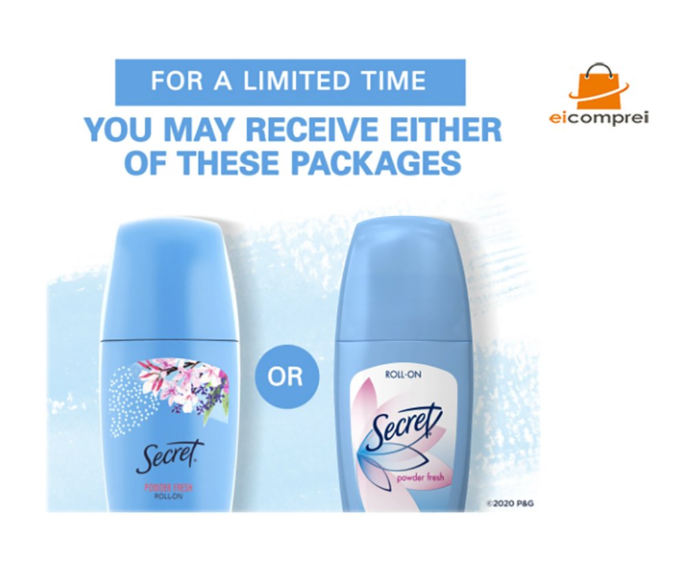 eicomprei - Desodorante Secret Roll-on Powder Fresh 53ml Original