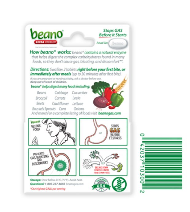 eicomprei - Beano Extra Strength, Prevenção de Gases e Suplemento de ...