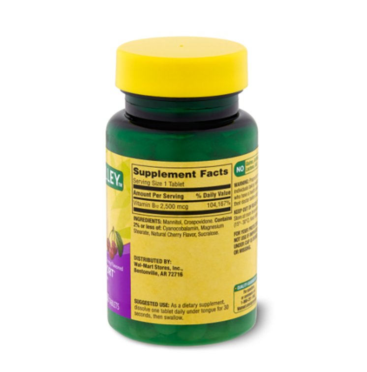 eicomprei - Vitamina B12 Spring Valley® Sabor Cereja 2500mcg 60 Quick ...