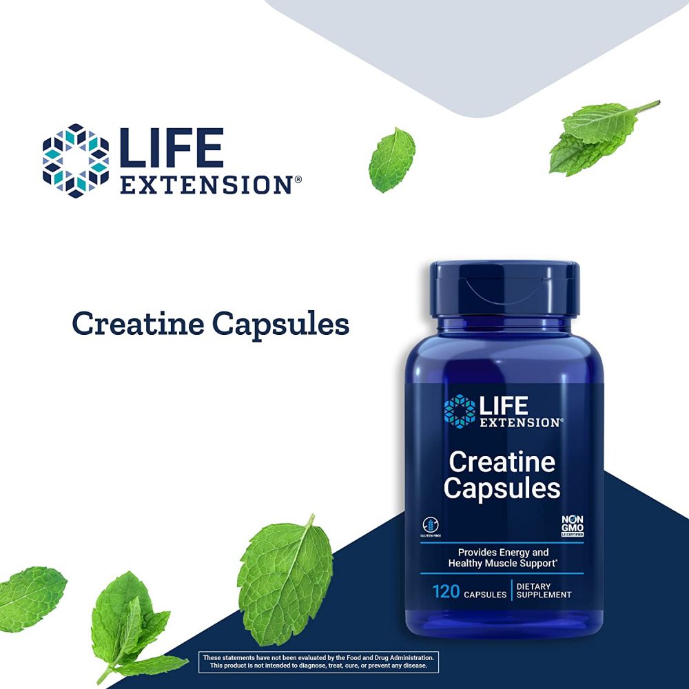 eicomprei - Creatina Life Extension Creatine Capsules – Non-GMO – 120 ...