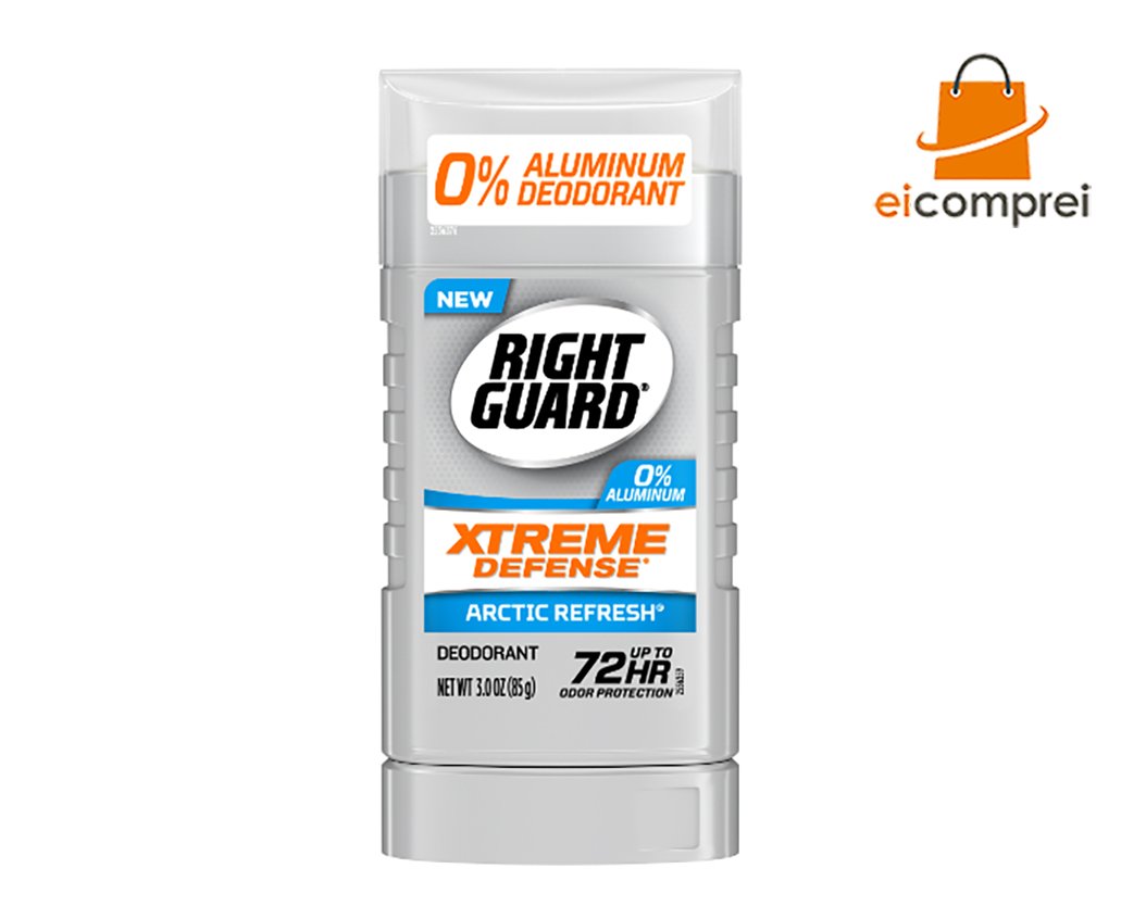 eicomprei - Desodorante Right Guard Extreme Defense Alum Free 85g 72h EUA