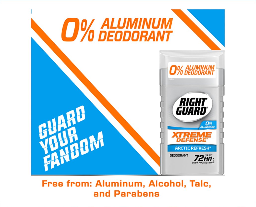 eicomprei - Desodorante Right Guard Extreme Defense Alum Free 85g 72h EUA